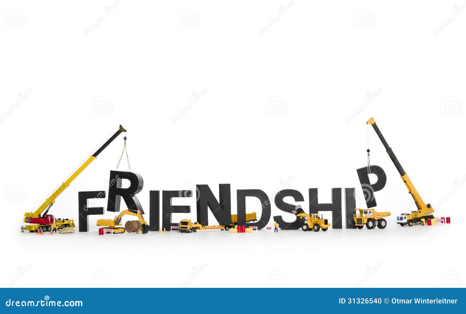 Developing Friendship: Machines Working on Word. Stock Photo - Image of ...