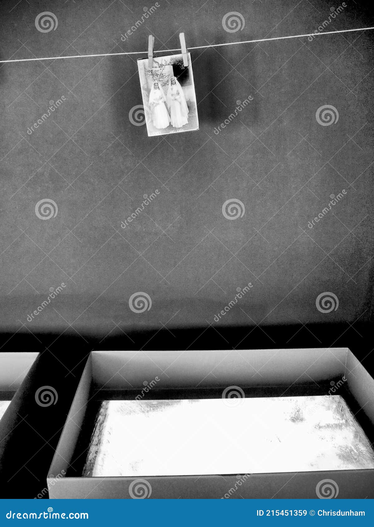 Developing Old Photos in a Dark Room with Copy Space Stock Image ...