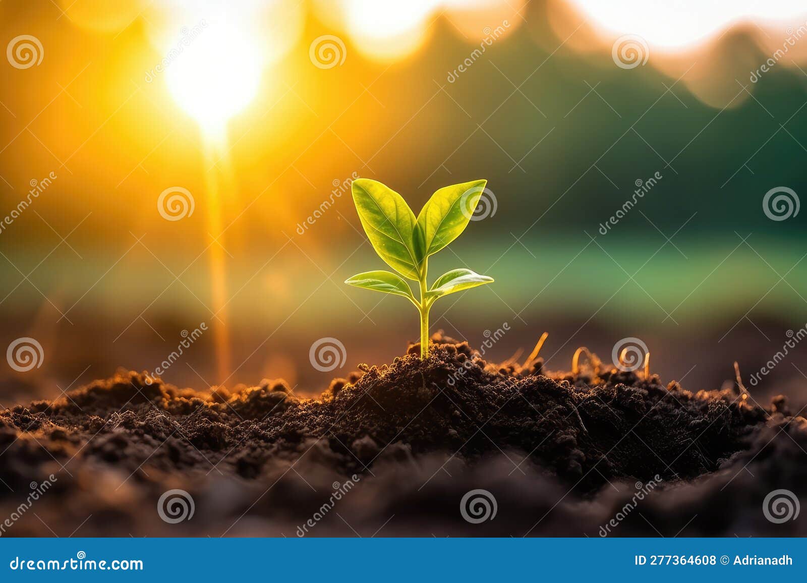 Developing Plant, New Life Idea. Stock Illustration - Illustration of ...