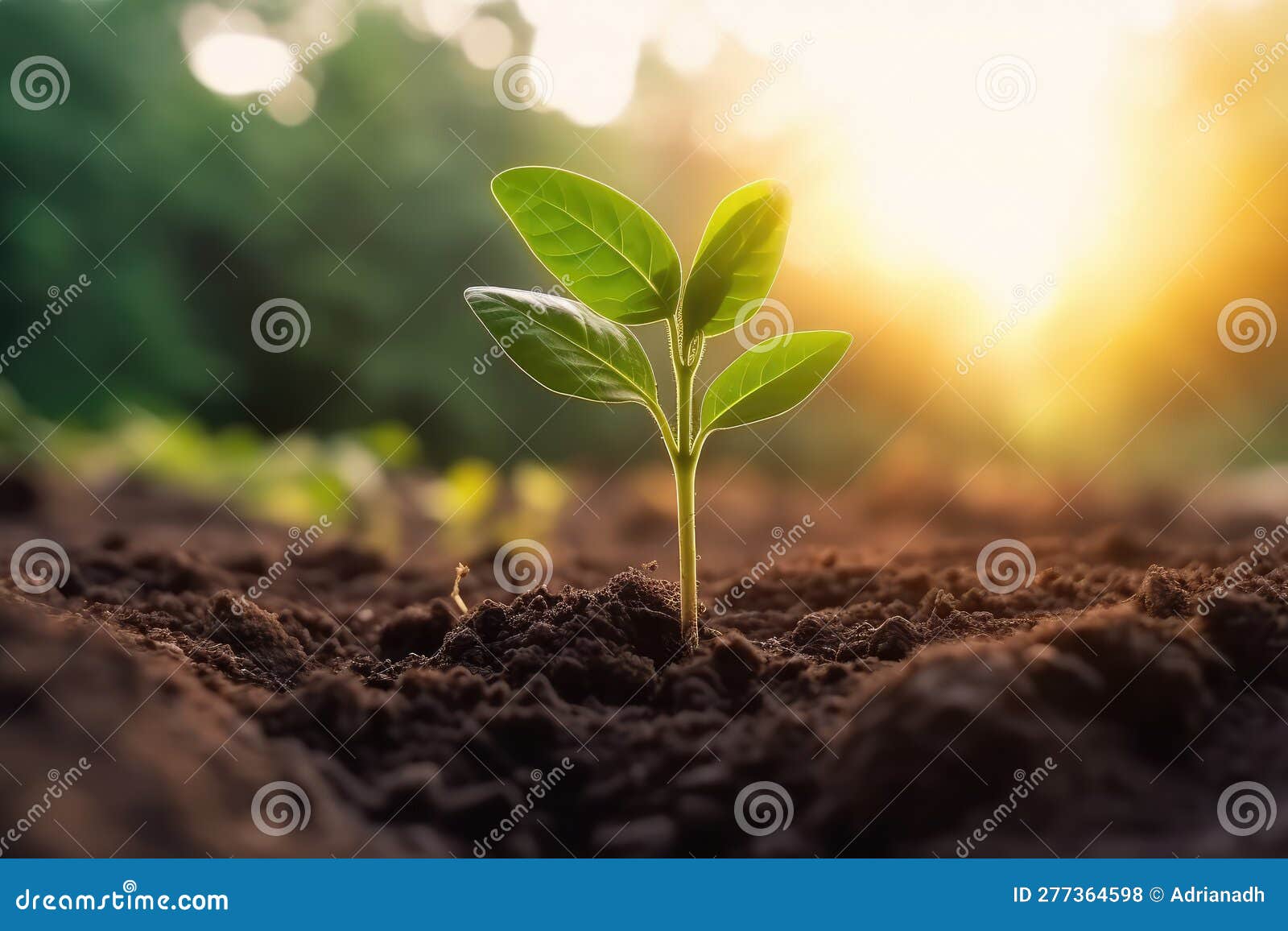 Developing Plant, New Life Idea. Stock Illustration - Illustration of ...