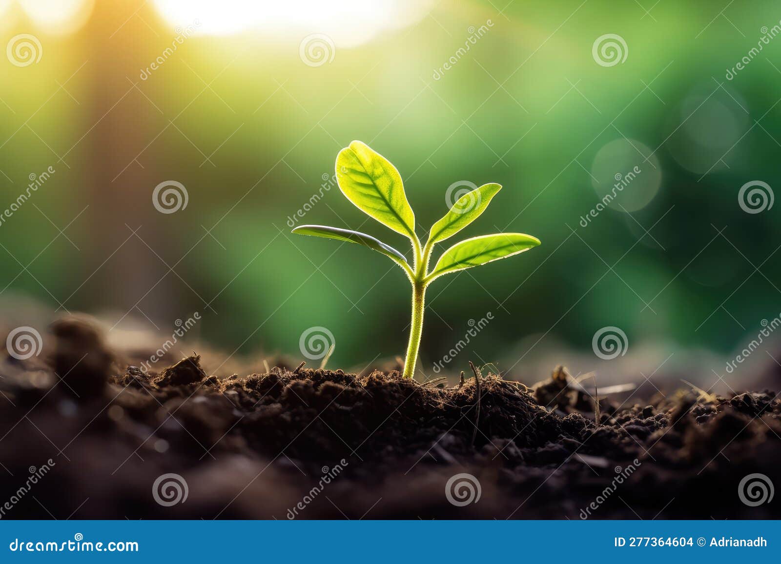 Developing Plant, New Life Idea. Stock Illustration - Illustration of ...