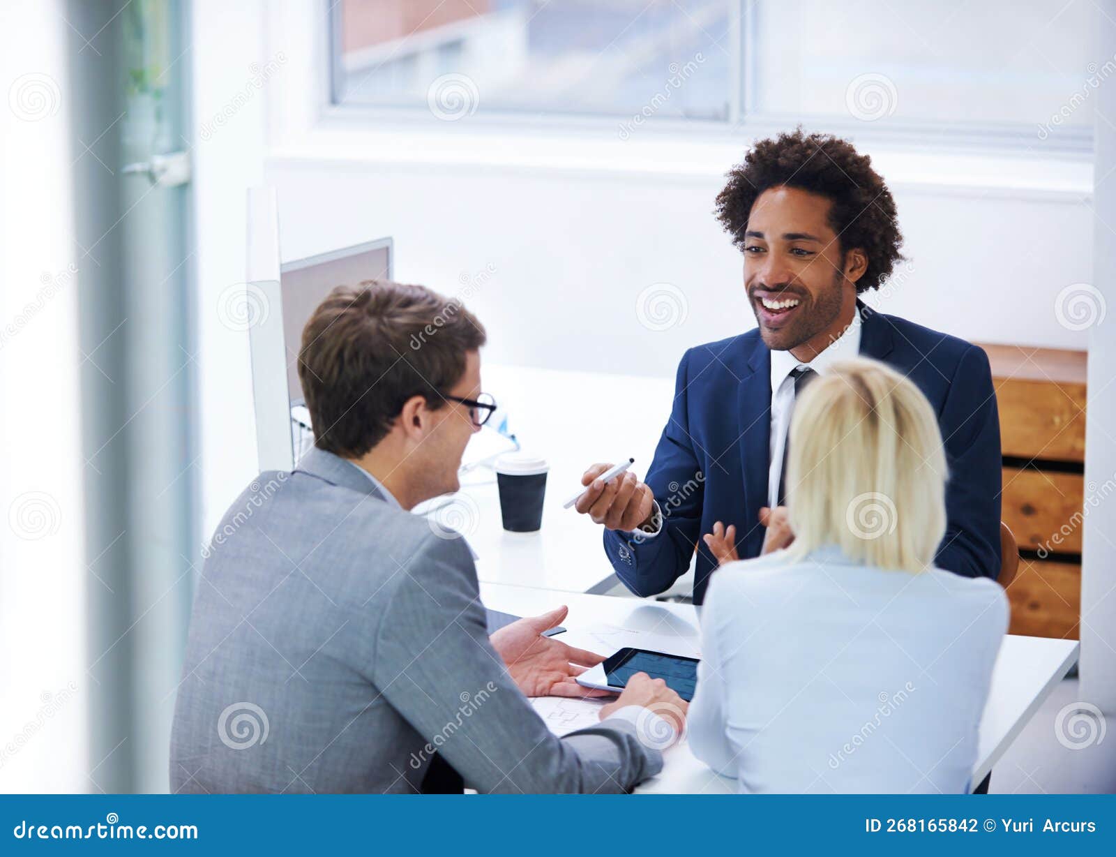 Developing Positive Work Dynamics. a Businessman Having a Positive ...