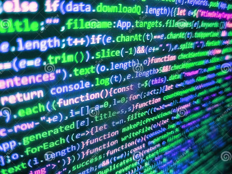 Developing Programm. Computer Program Preview. Developer Working on ...
