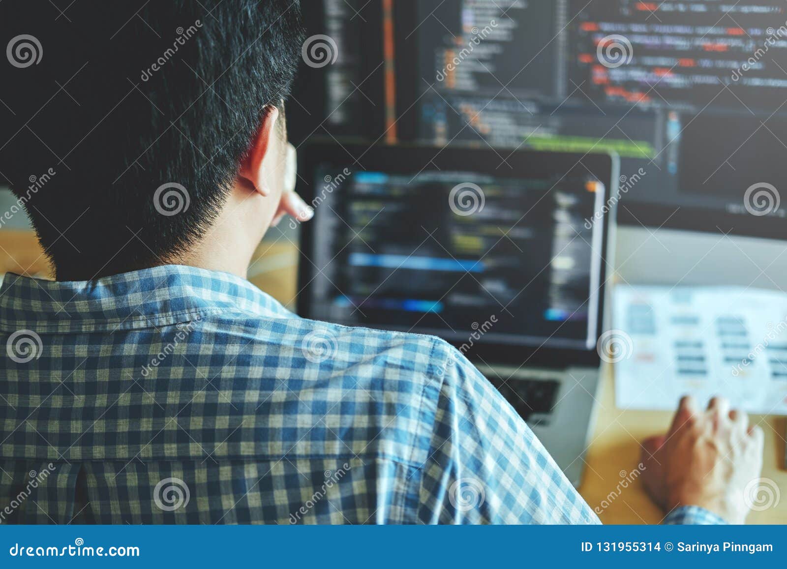 Developing Programmer Development Website Design And Coding Tech Stock