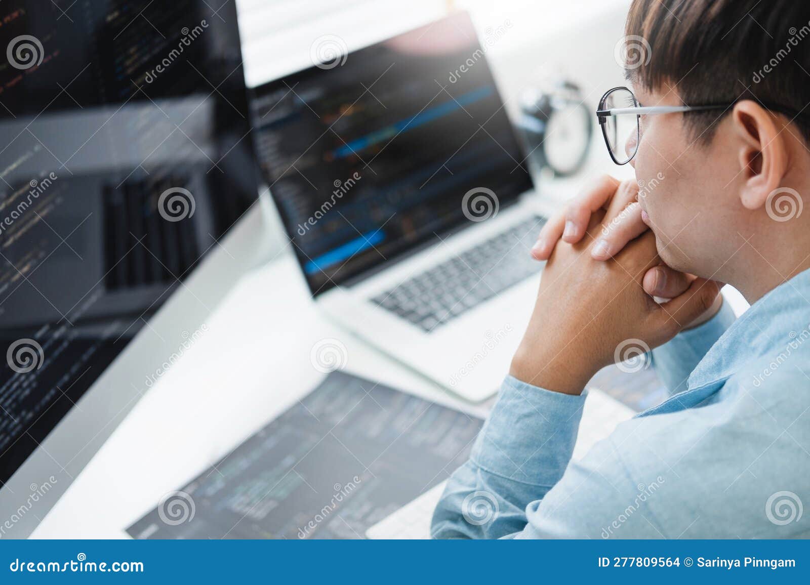 Developing Programmer Development Website Design And Coding Technologies Working In Software