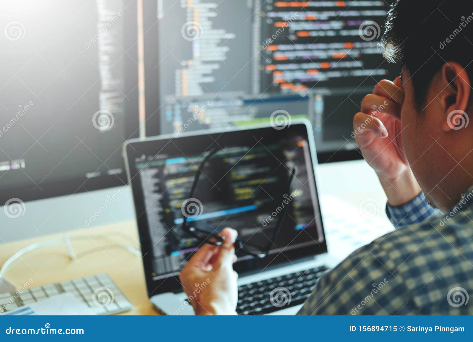 Developing Programmer Development Website Design And Coding Technologies Working In Software