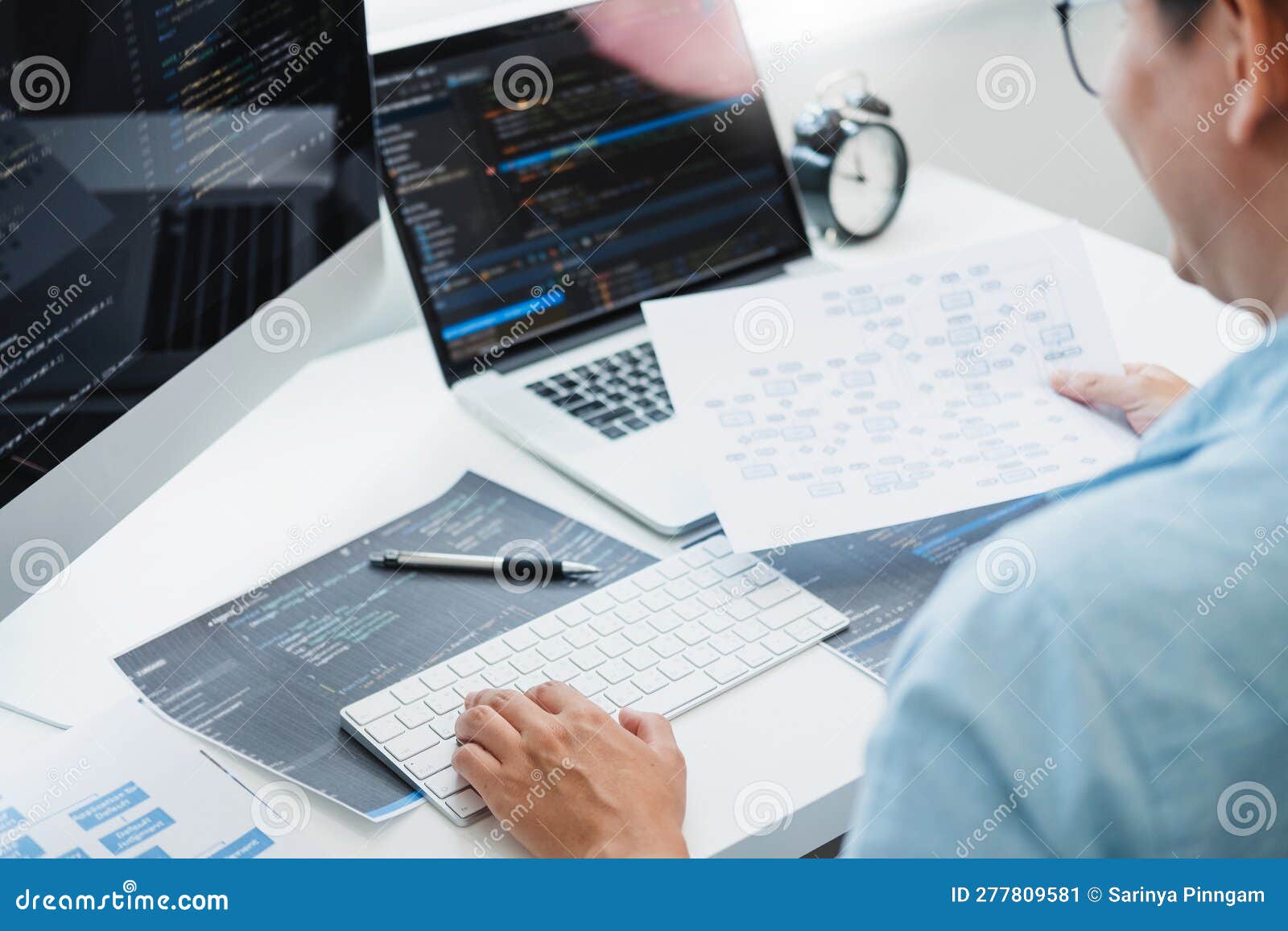 Developing Programmer Development Website Design And Coding Technologies Working In Software