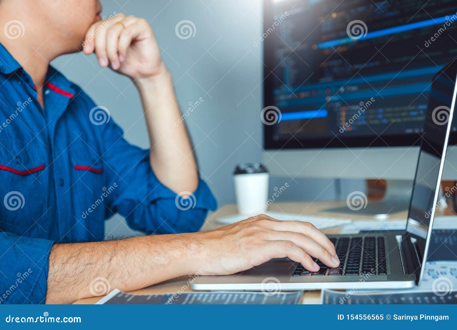 Developing Programmer Development Website Design And Coding Technologies Working In Software