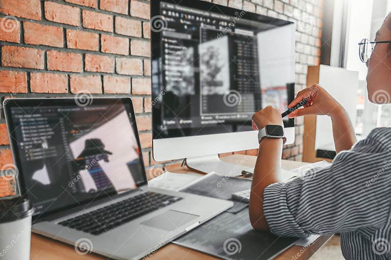 Developing Programmer Team Reading Computer Codes Development Website Design and Coding ...