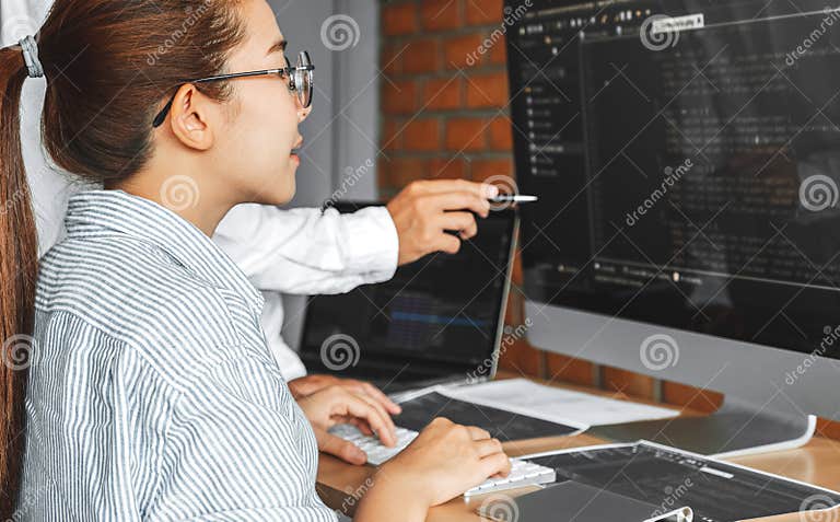 Developing Programmer Team Reading Computer Codes Development Website Design and Coding ...