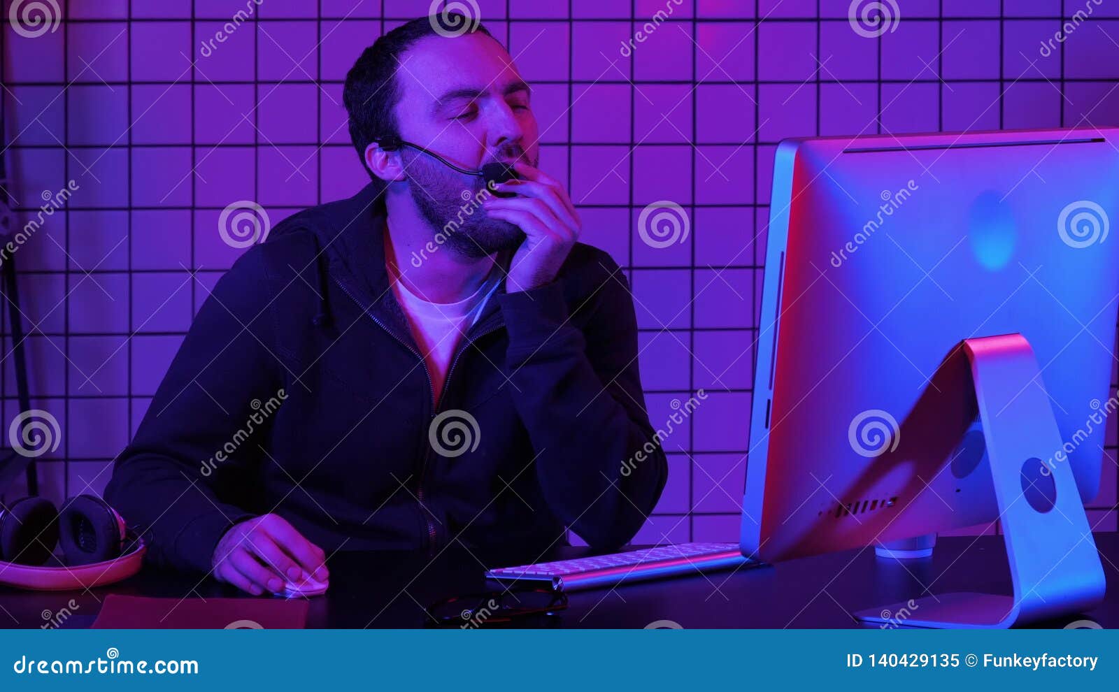 Developing Programming And Coding Technologies Bored Programmer Working Stock Video Video Of