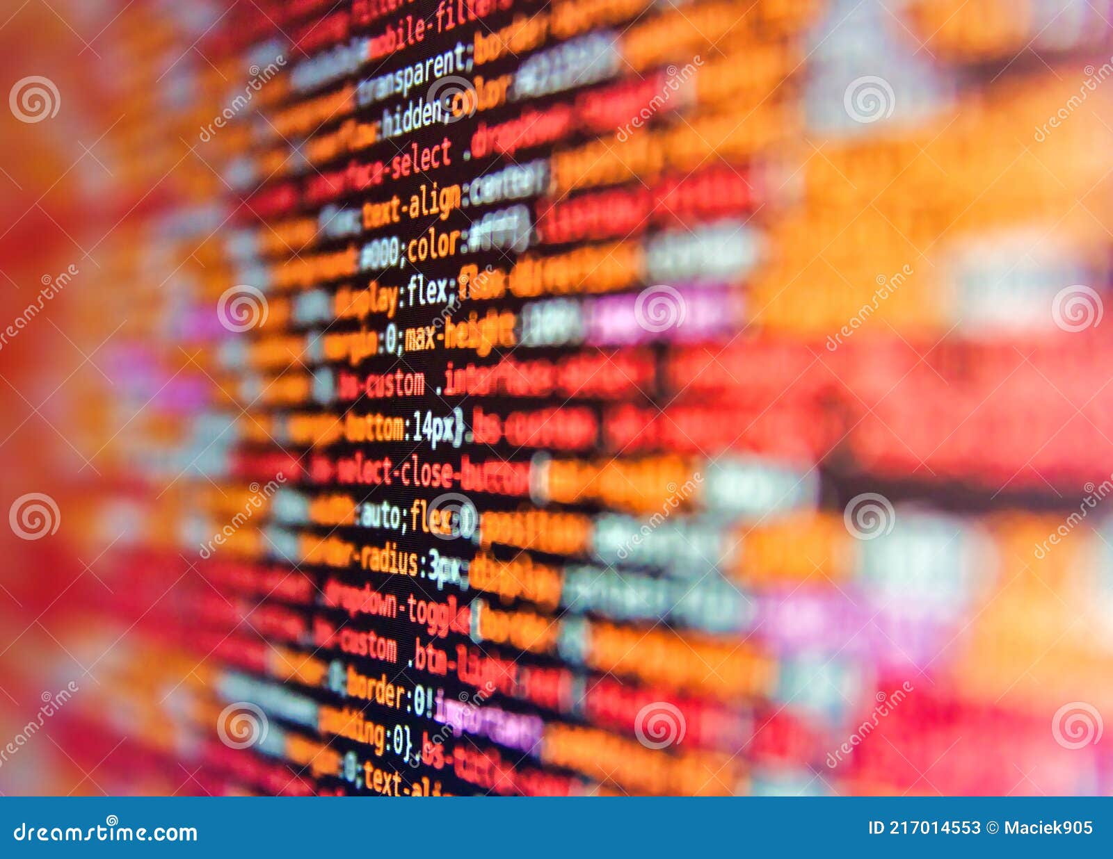 Web Developer Html Code With Css On Screen Writing Programming Code On Laptop Programmer