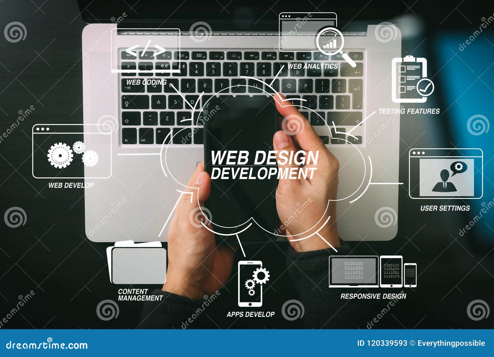 Cyber Security Internet and Networking Concept.Businessman Hand Stock Illustration ...