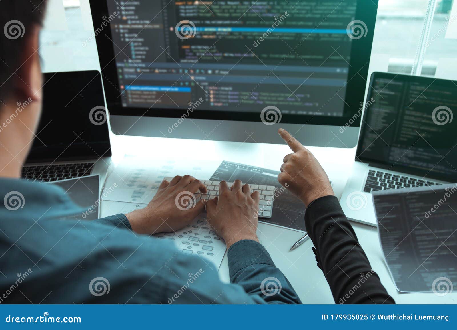 Developing Programming and Coding Technologies Working in a Software Engineers Developing ...
