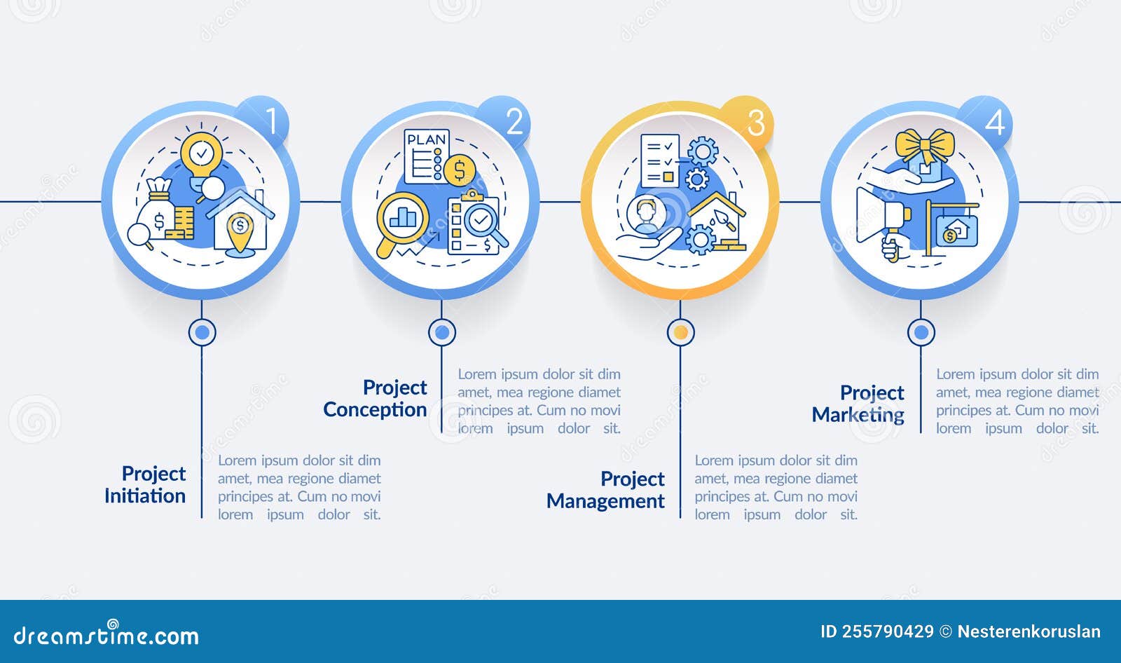 Developing Real Estate Projects Circle Infographic Template Stock Illustration - Illustration of ...