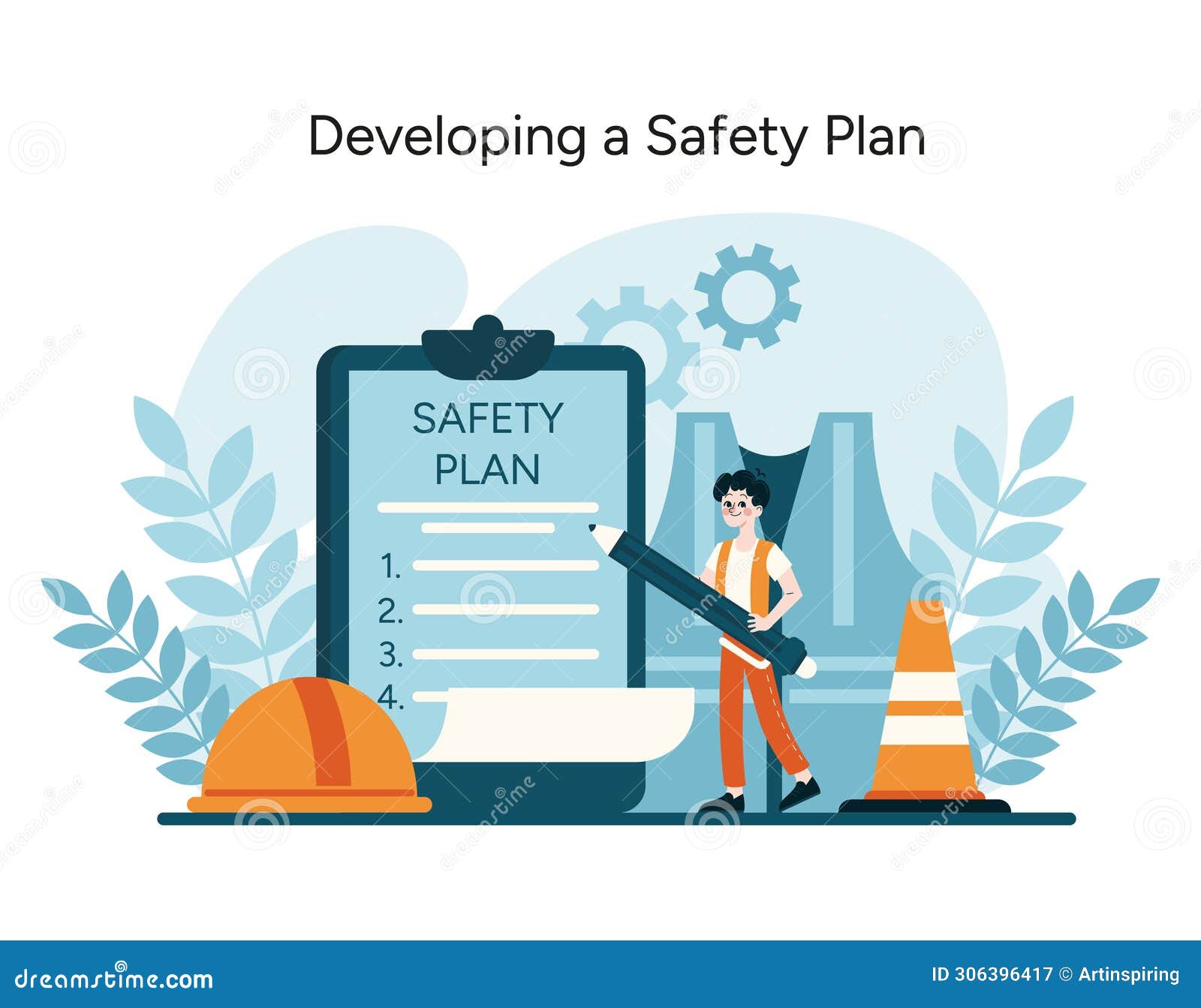 Developing a Safety Plan Vector Stock Vector - Illustration of plan ...