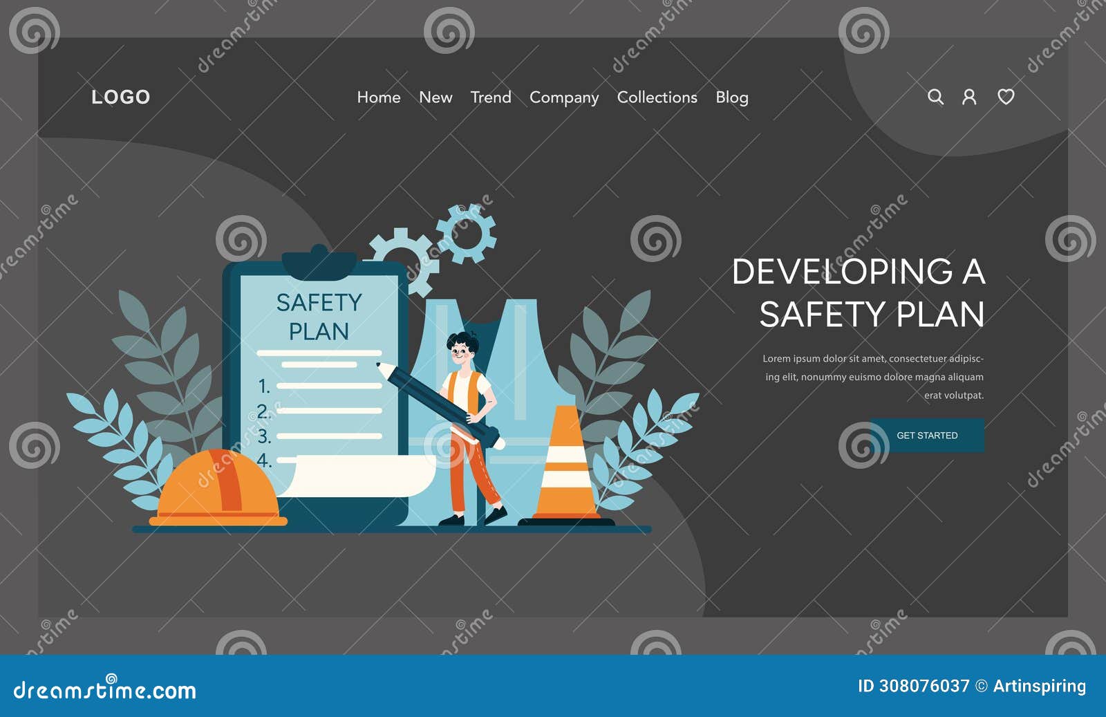 Developing a Safety Plan Vector Stock Vector - Illustration of factory ...