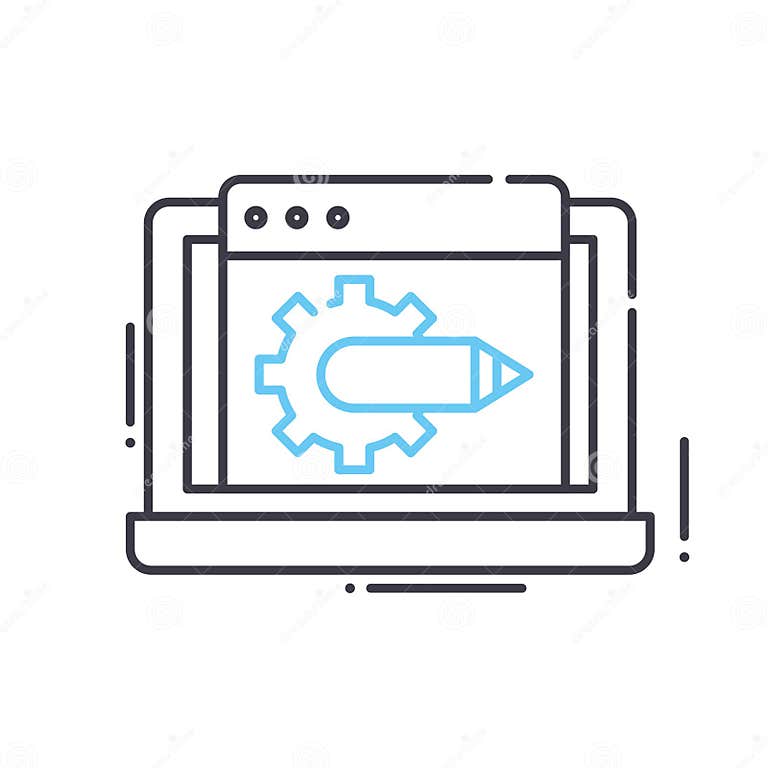 Developing Solutions Line Icon, Outline Symbol, Vector Illustration ...