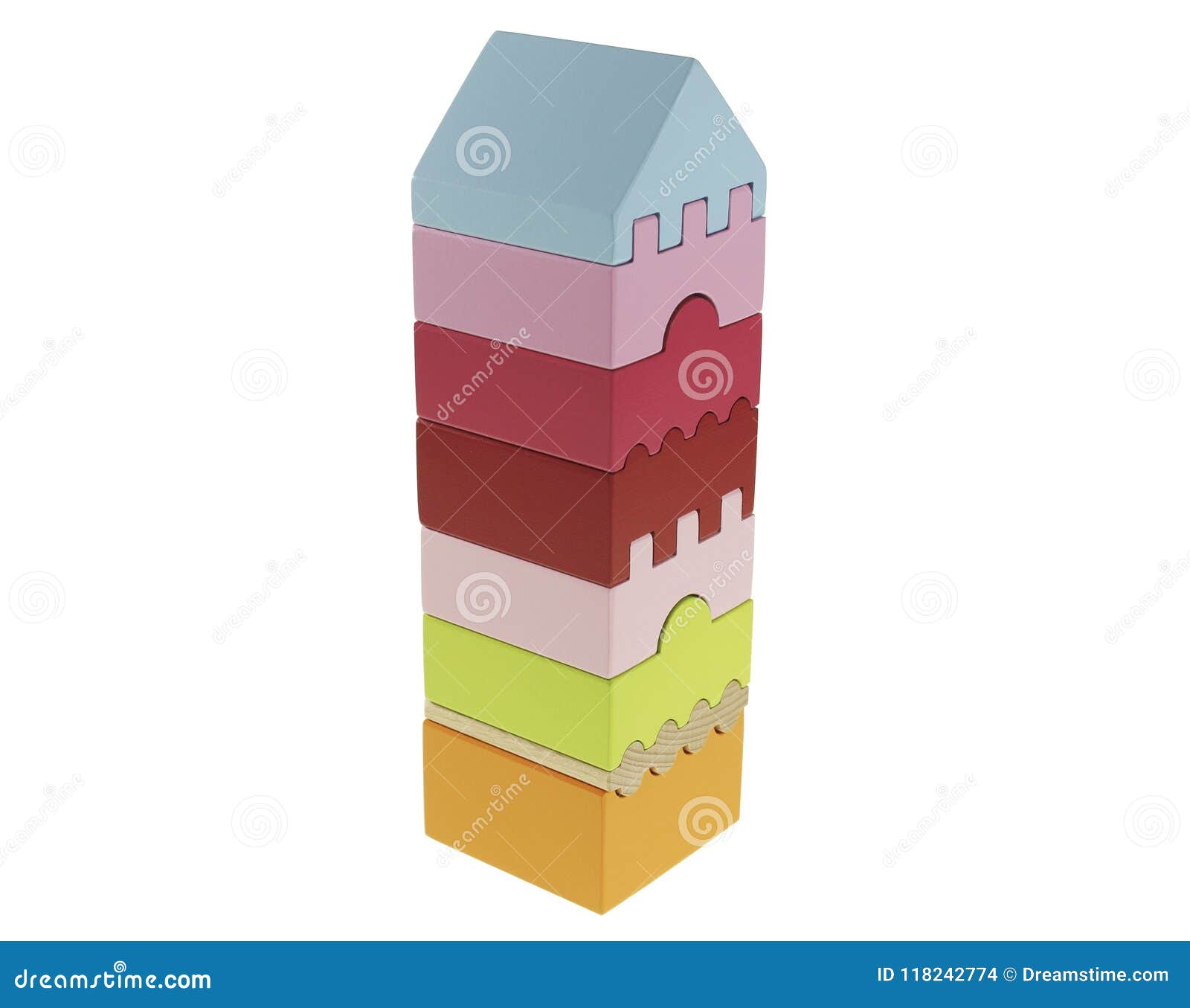 Developing Toy is a Rectangular Pyramid with 8 Parts on a White ...