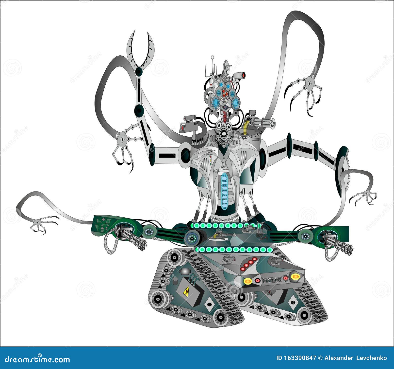 Robot Android Terminator Machine of the Future Stock Vector ...