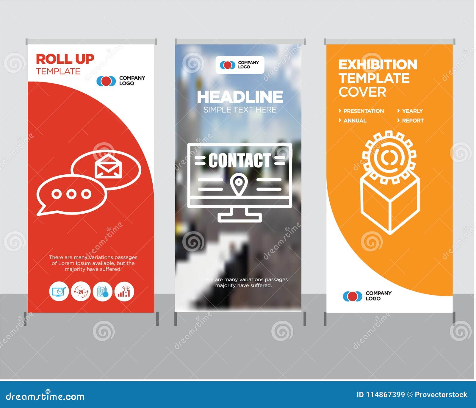 Development, Billboard, Email Chat Roll Up Stock Illustration ...