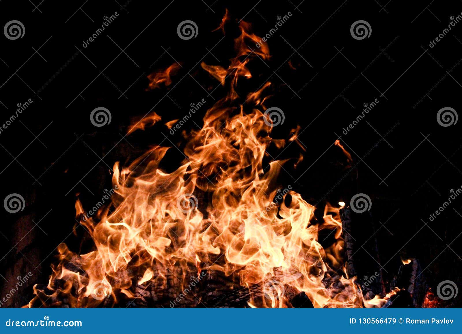 Developing Flames in the Furnace Stock Image - Image of magnificent ...