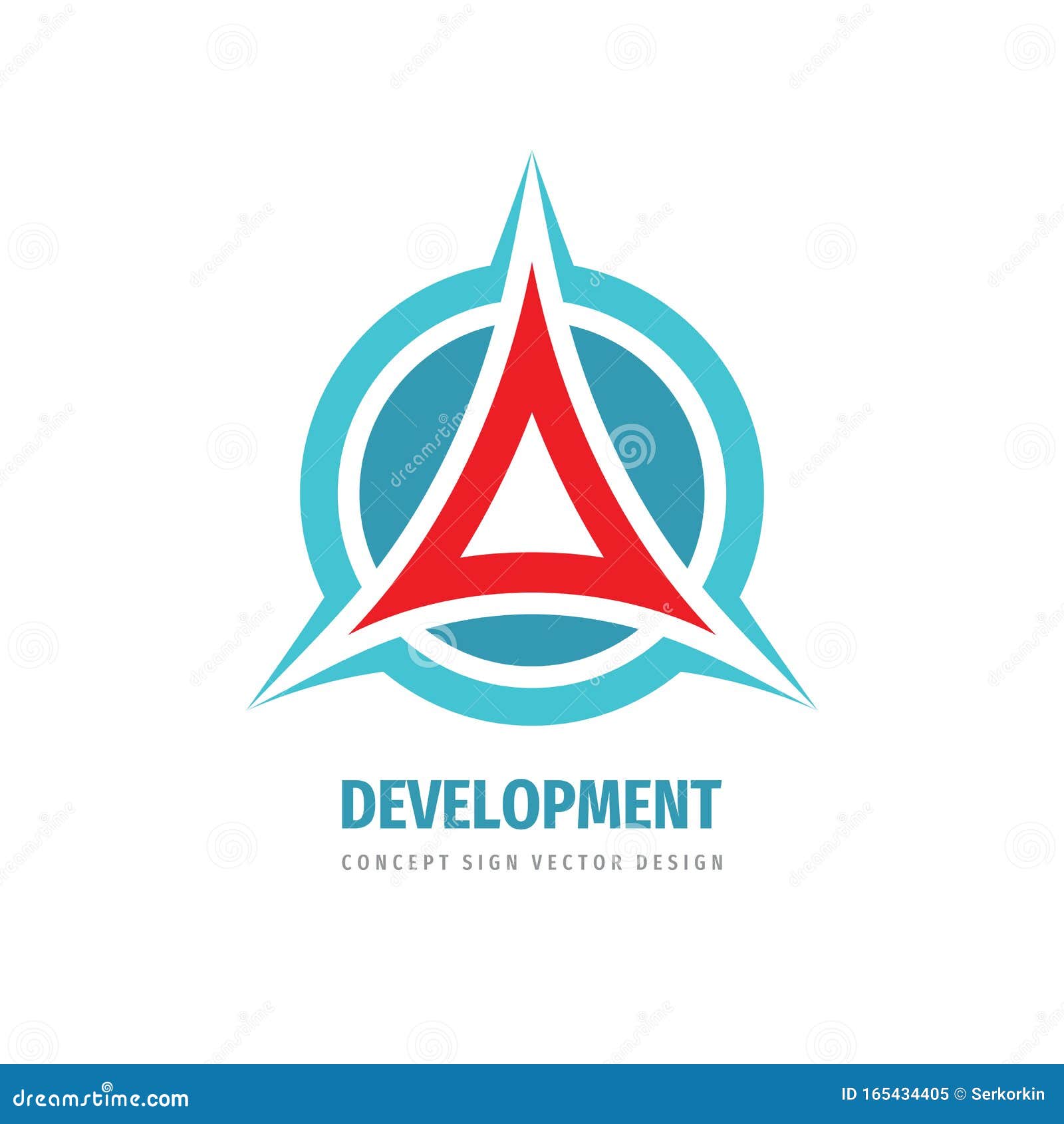 Development Business Logo Design. Abstract Triangle Structure Sign ...