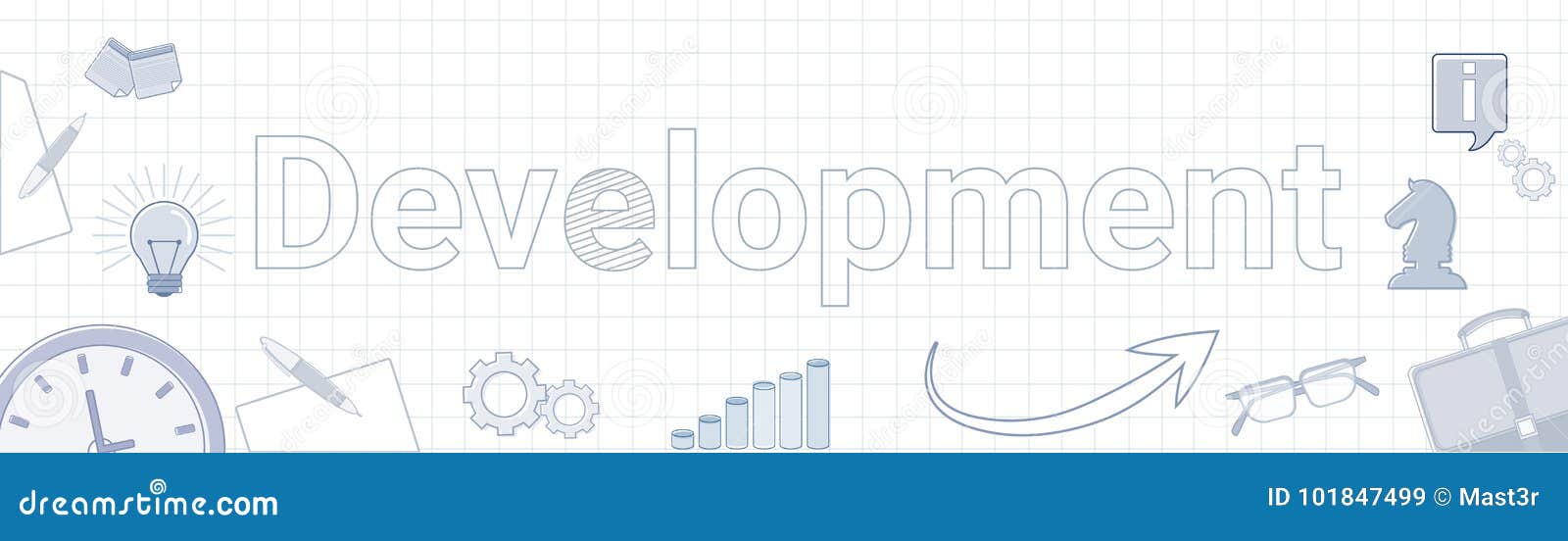 Development Business Strategy Concept Project Planning Banner Stock ...