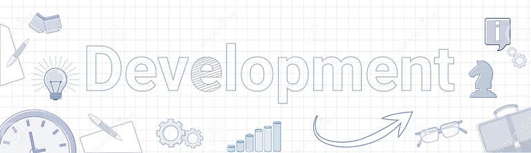 Development Business Strategy Concept Project Planning Banner Stock ...