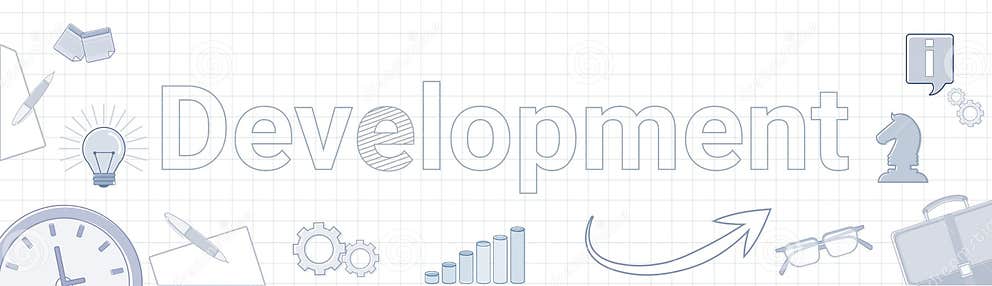 Development Business Strategy Concept Project Planning Banner Stock ...