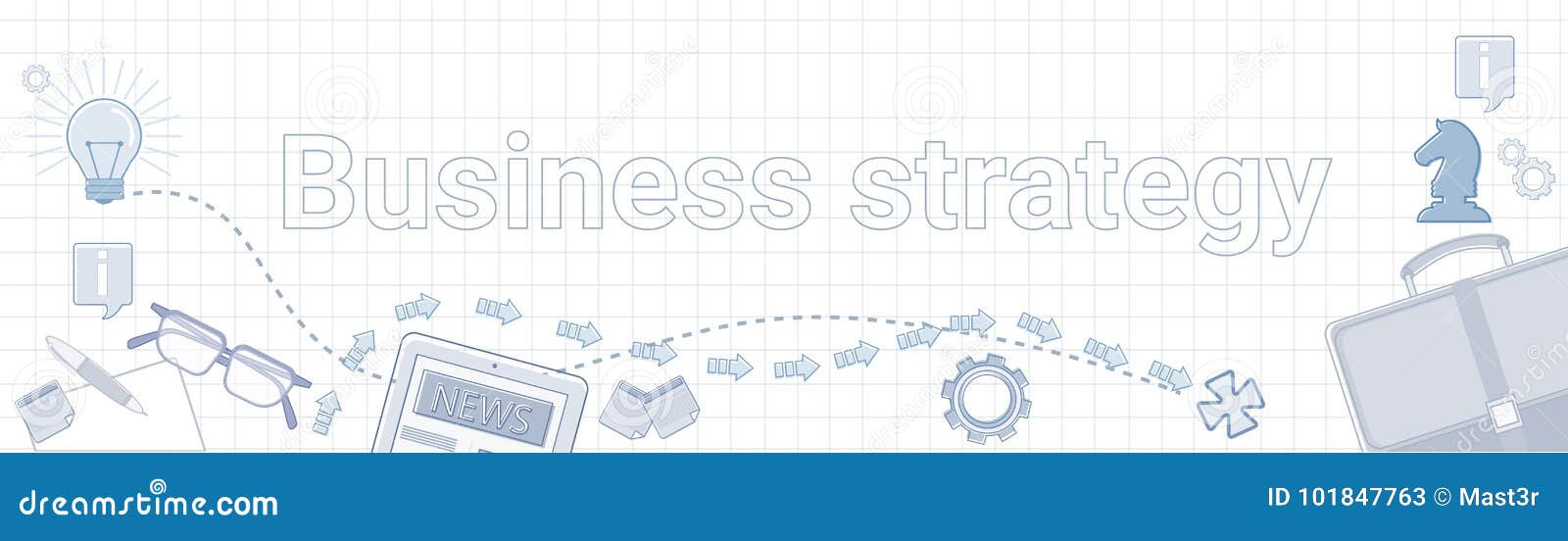 Development Business Strategy Concept Project Planning Banner Stock ...