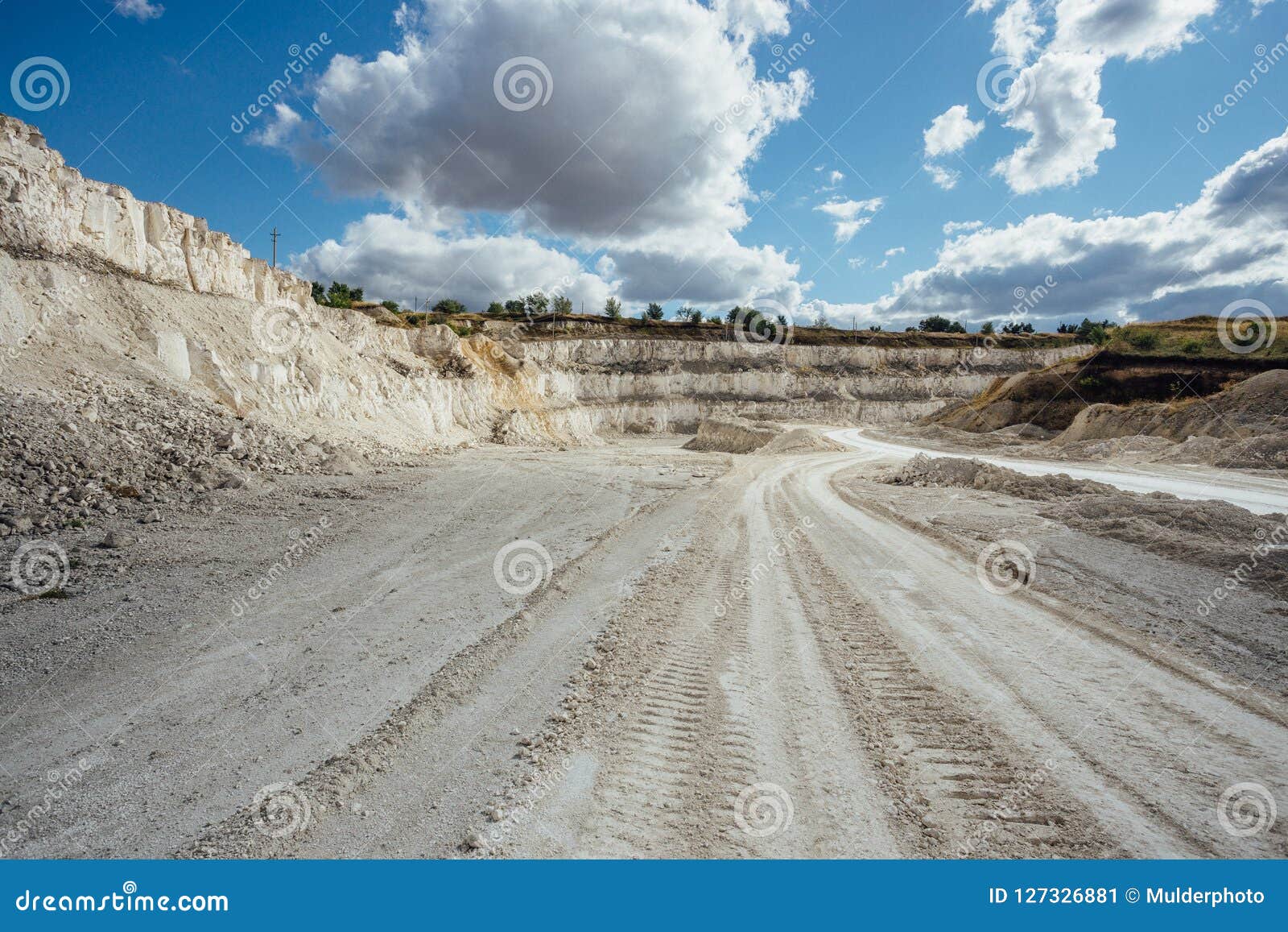 Development of the Chalk Pit. Roads for Dump Trucks Stock Image - Image ...