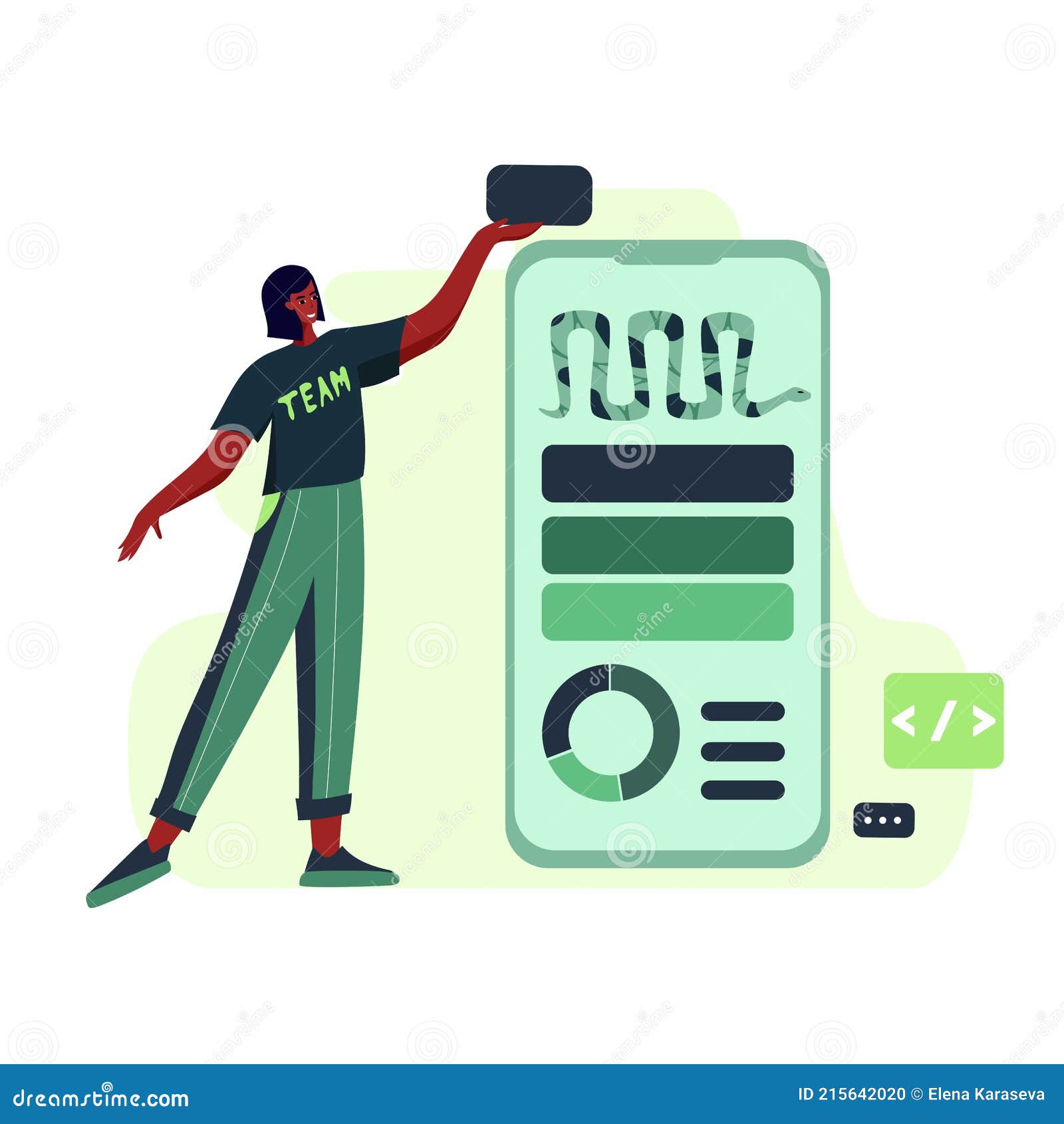 Development. Code Language Sign. Programming Coding and Developing Concept. Stock Vector ...