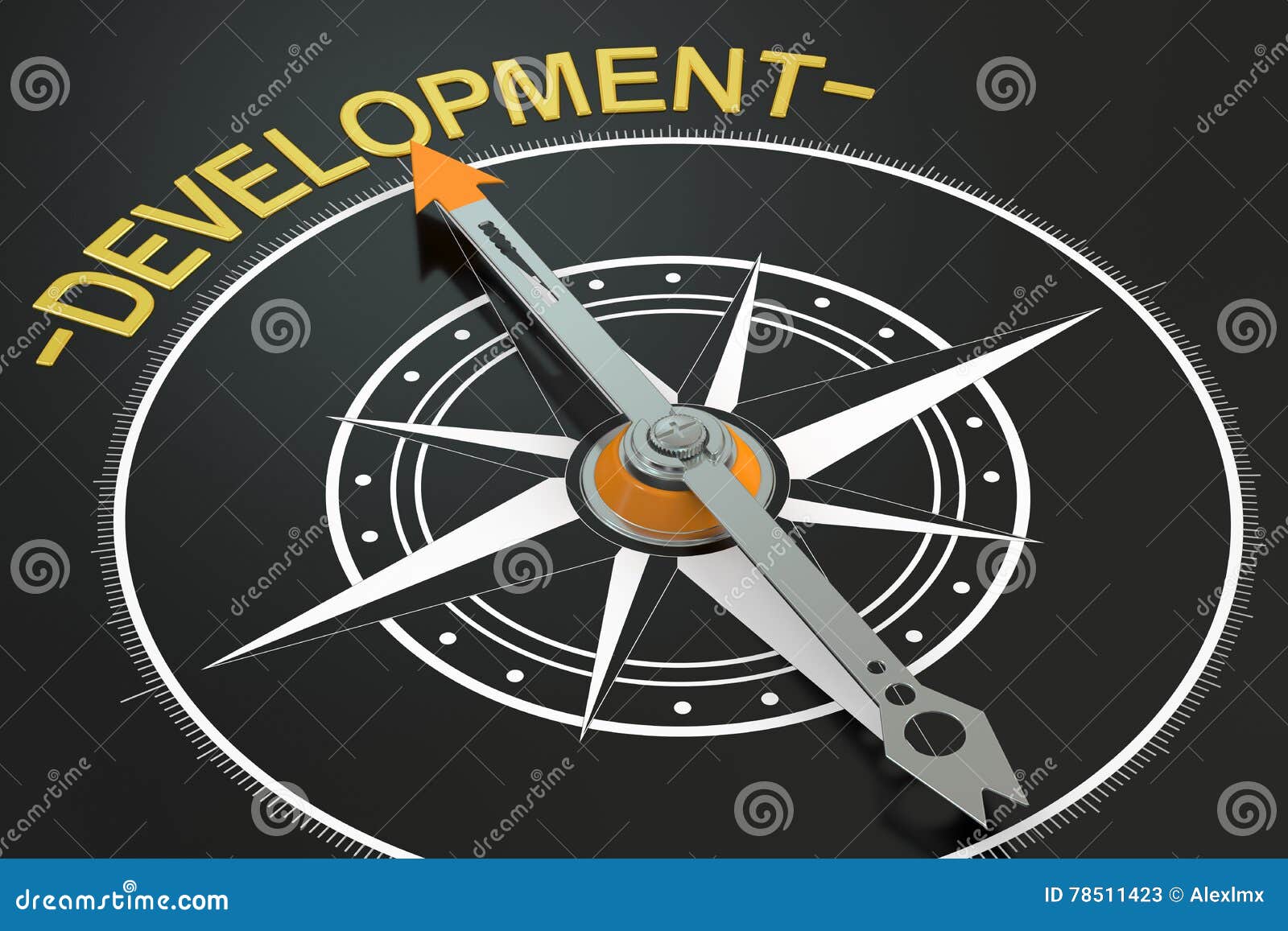 Development Compass Concept Stock Illustration - Illustration of ...