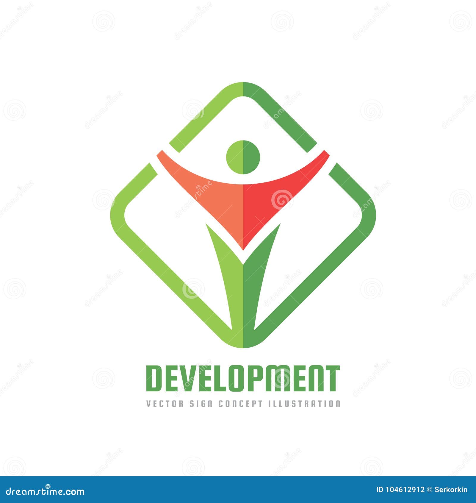 Development - Concept Logo Template Vector Illustration. Abstract Human ...