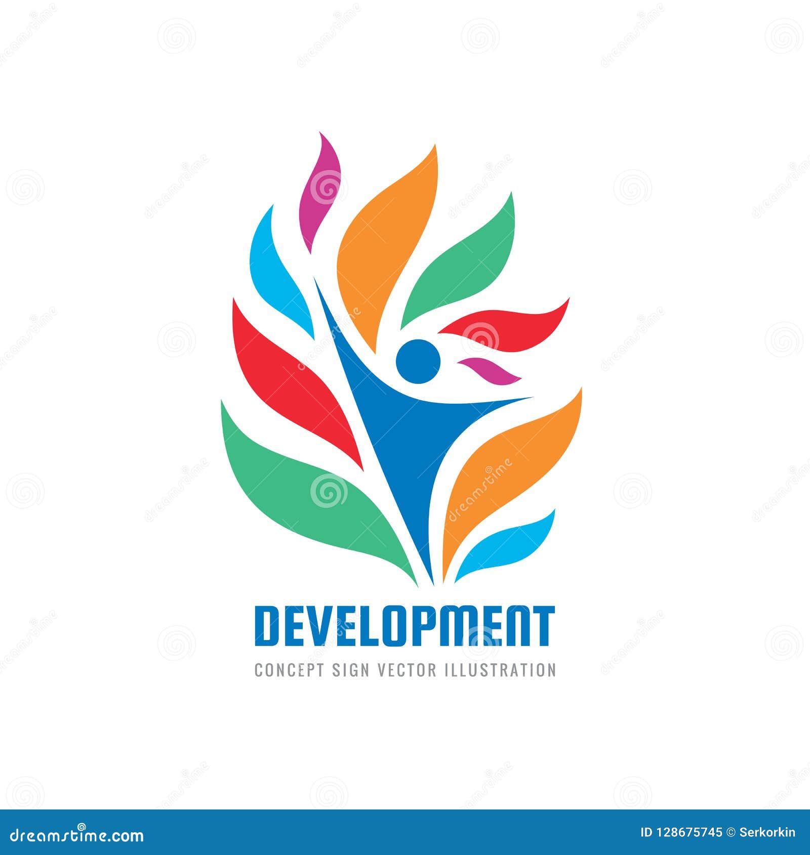 Development - Concept Logo Template Vector Illustration. Abstract ...