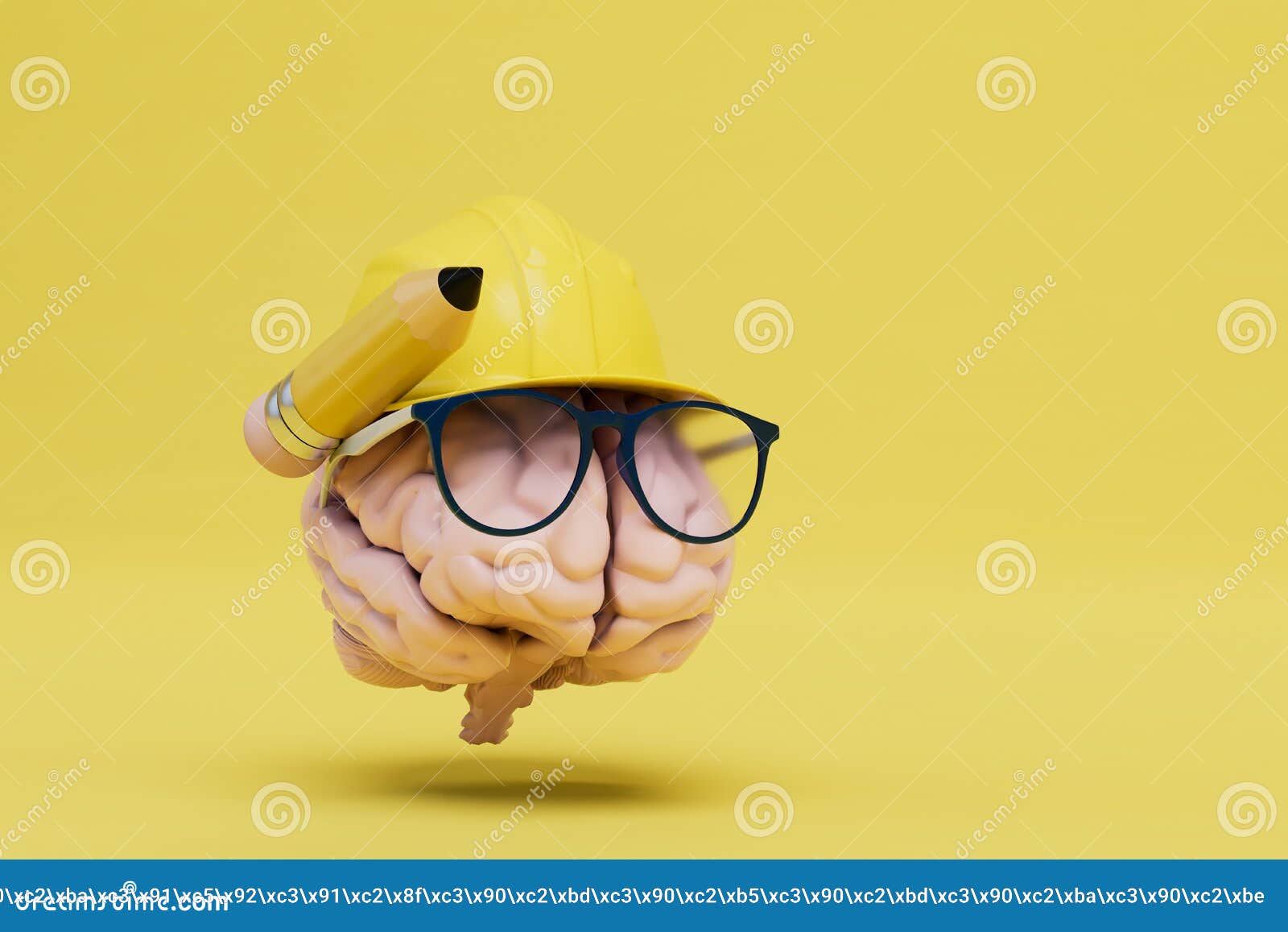 The Construction Brain Illustration Holds A Bolt Cartoon Vector ...