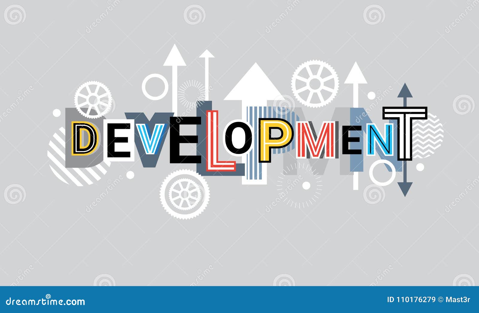 Development Creative Word Over Abstract Geometric Shapes Background Web ...