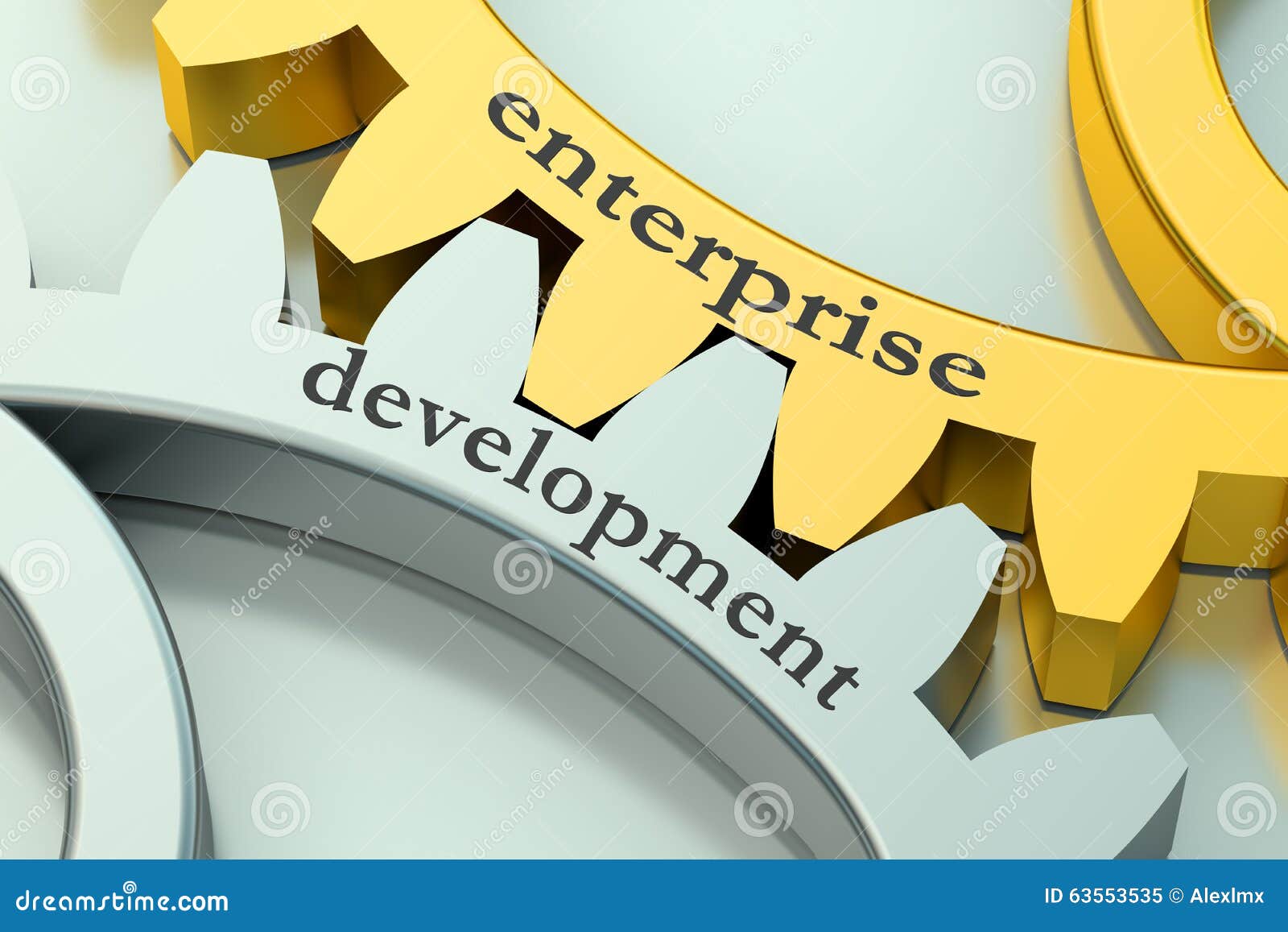 Development and Enterprise Concept on the Gear Stock Illustration ... Development and Enterprise Concept on the Gear Stock Illustration ...
