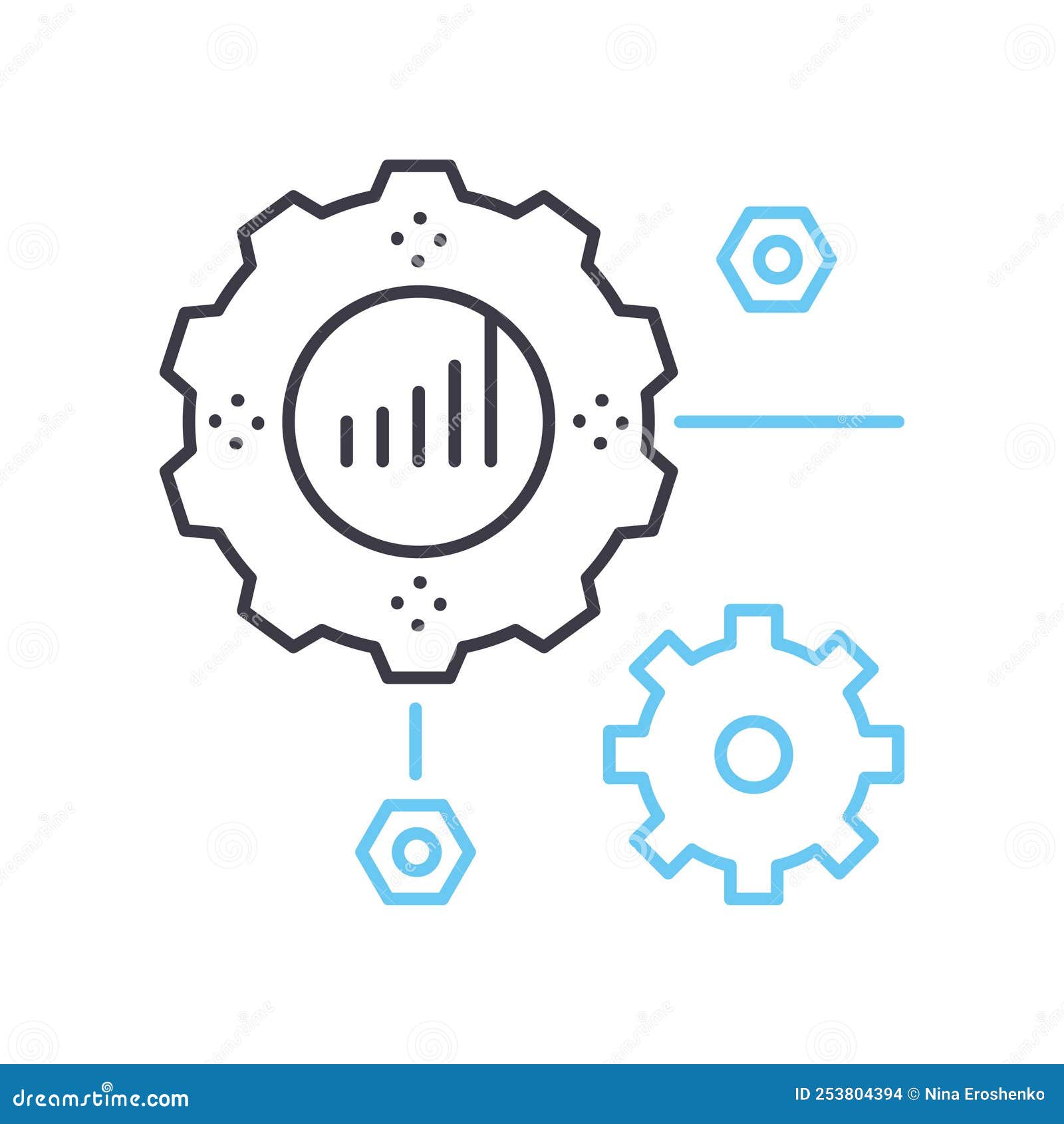 Development Environment Line Icon, Outline Symbol, Vector Illustration ...