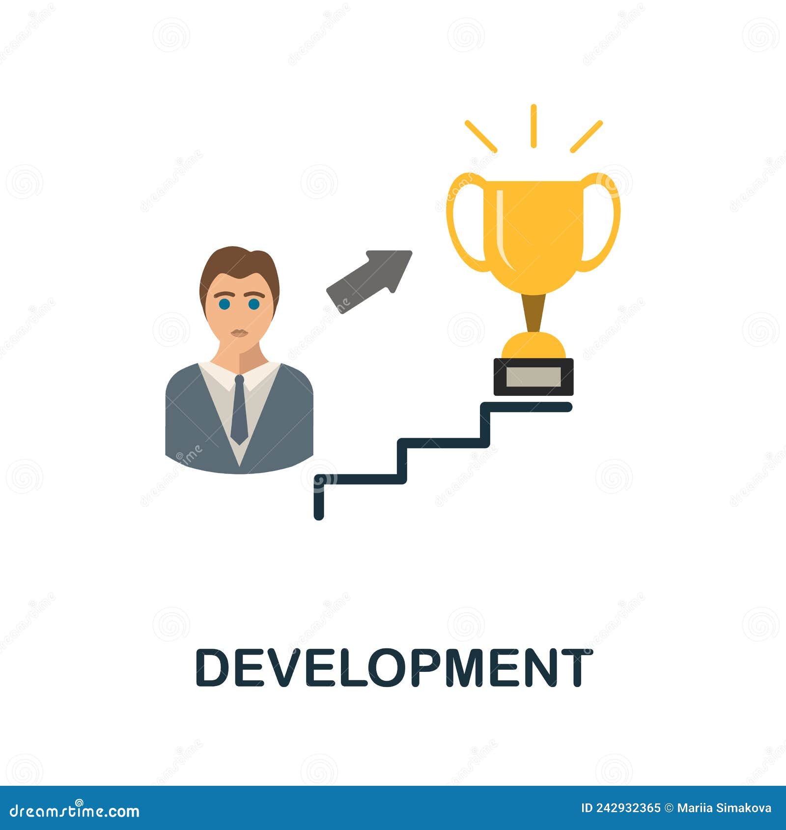 Development Flat Icon. Colored Element Sign from Company Value ...