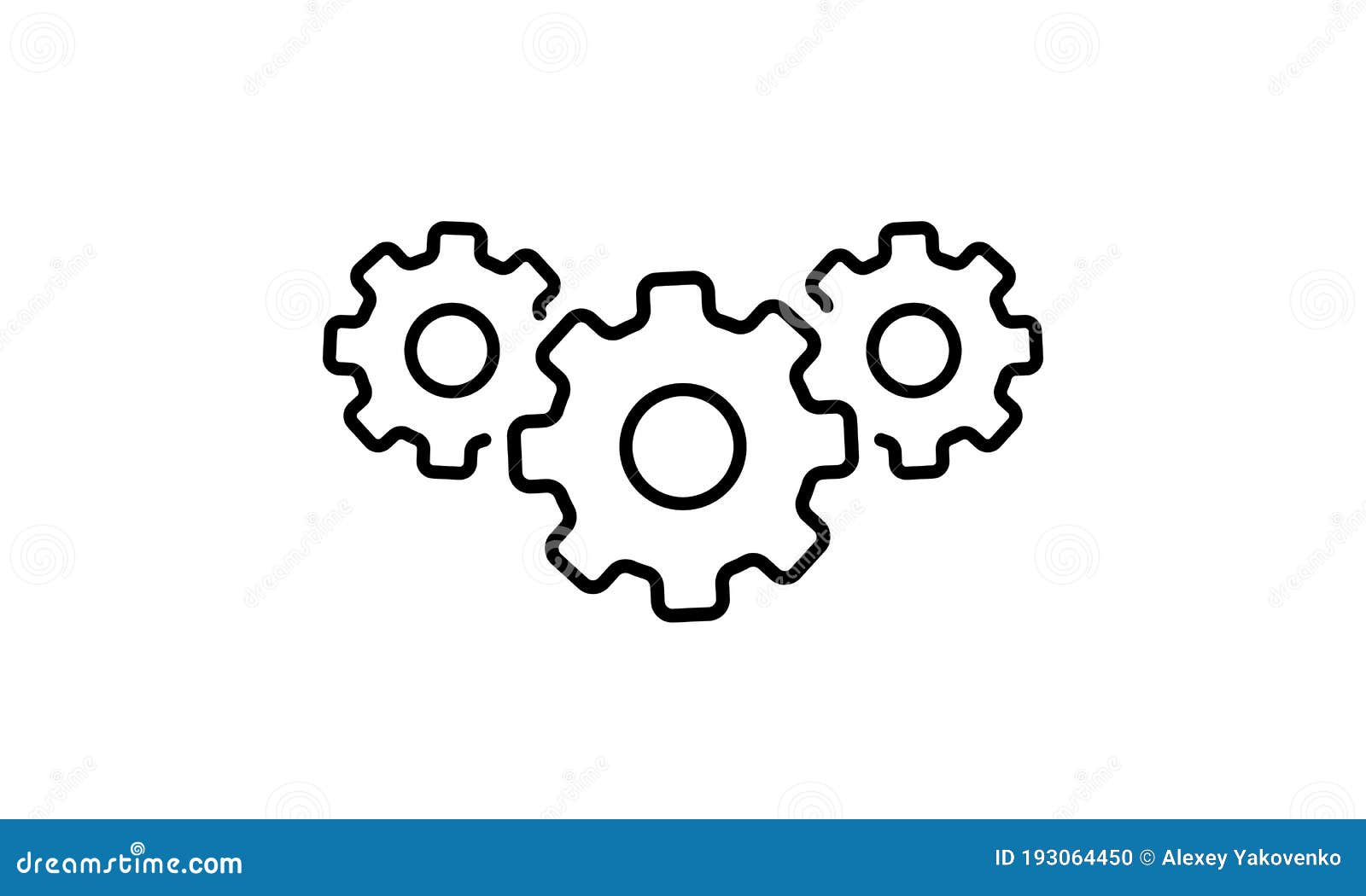 Development. Gear Icon. Installation Symbol. Vector on Isolated White ...