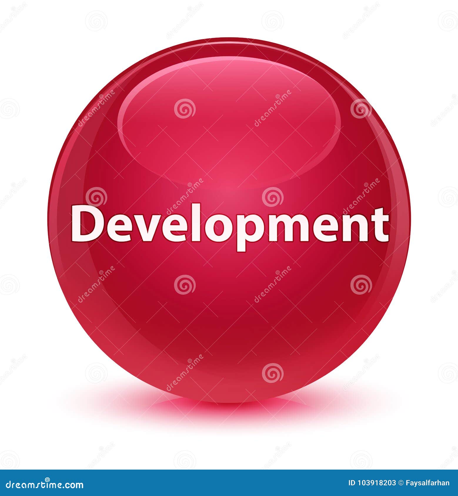 Development Glassy Pink Round Button Stock Illustration - Illustration ...