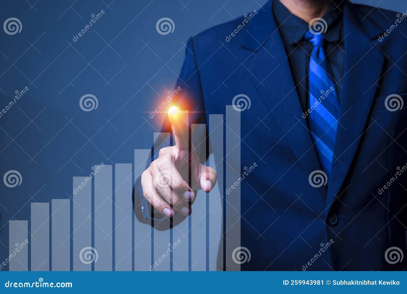 Development and Growth Concept. Businessman Plan Growth and Increase of ...