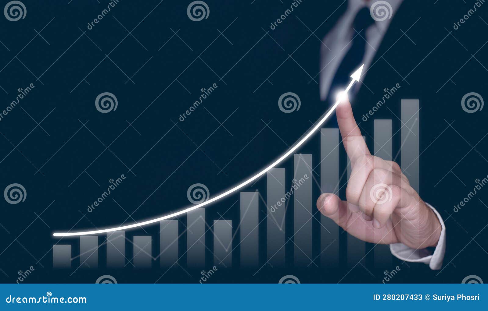 Development and Growth Concept. Businessman Plan Growth and Increase of ...