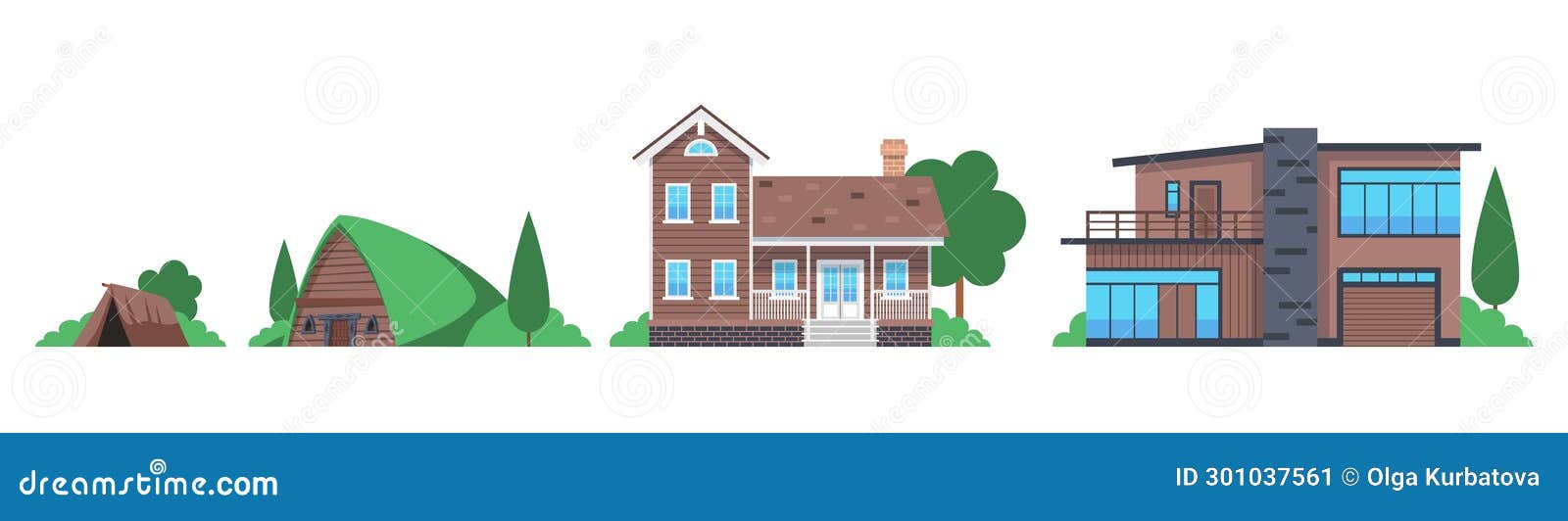 The Evolution Of Architecture In The Timeline. City Design Elements ...