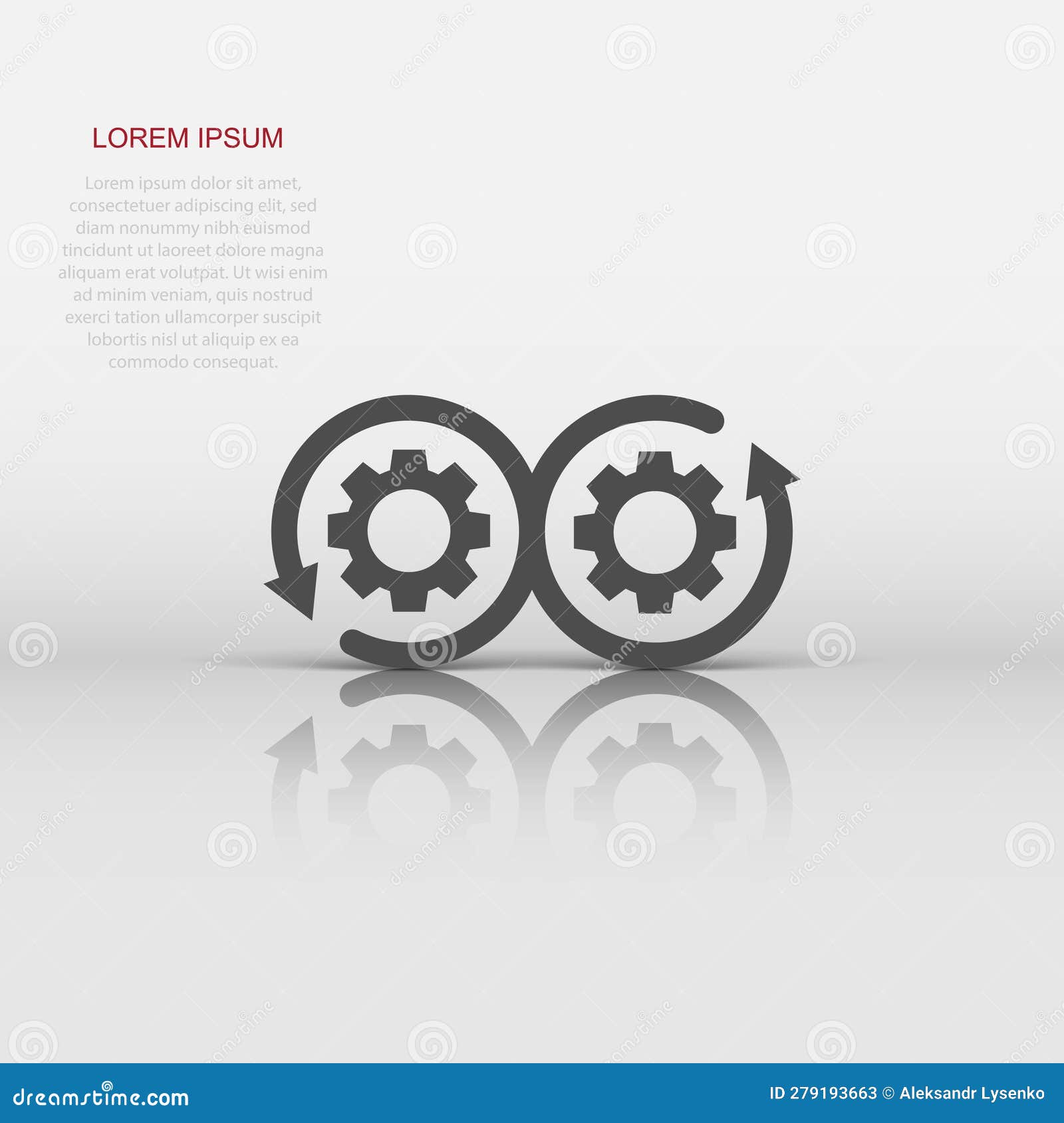 Development Icon in Flat Style. Devops Vector Illustration on White Isolated Background Stock ...