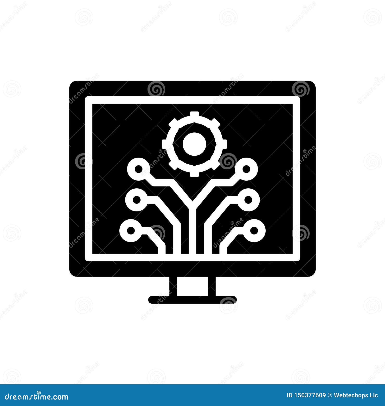 Black Solid Icon for Development, Innovation and Evolution Stock Vector ...