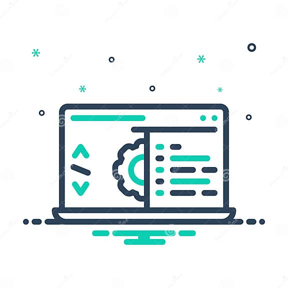 Mix Icon for Development, Programming and Software Stock Illustration ...