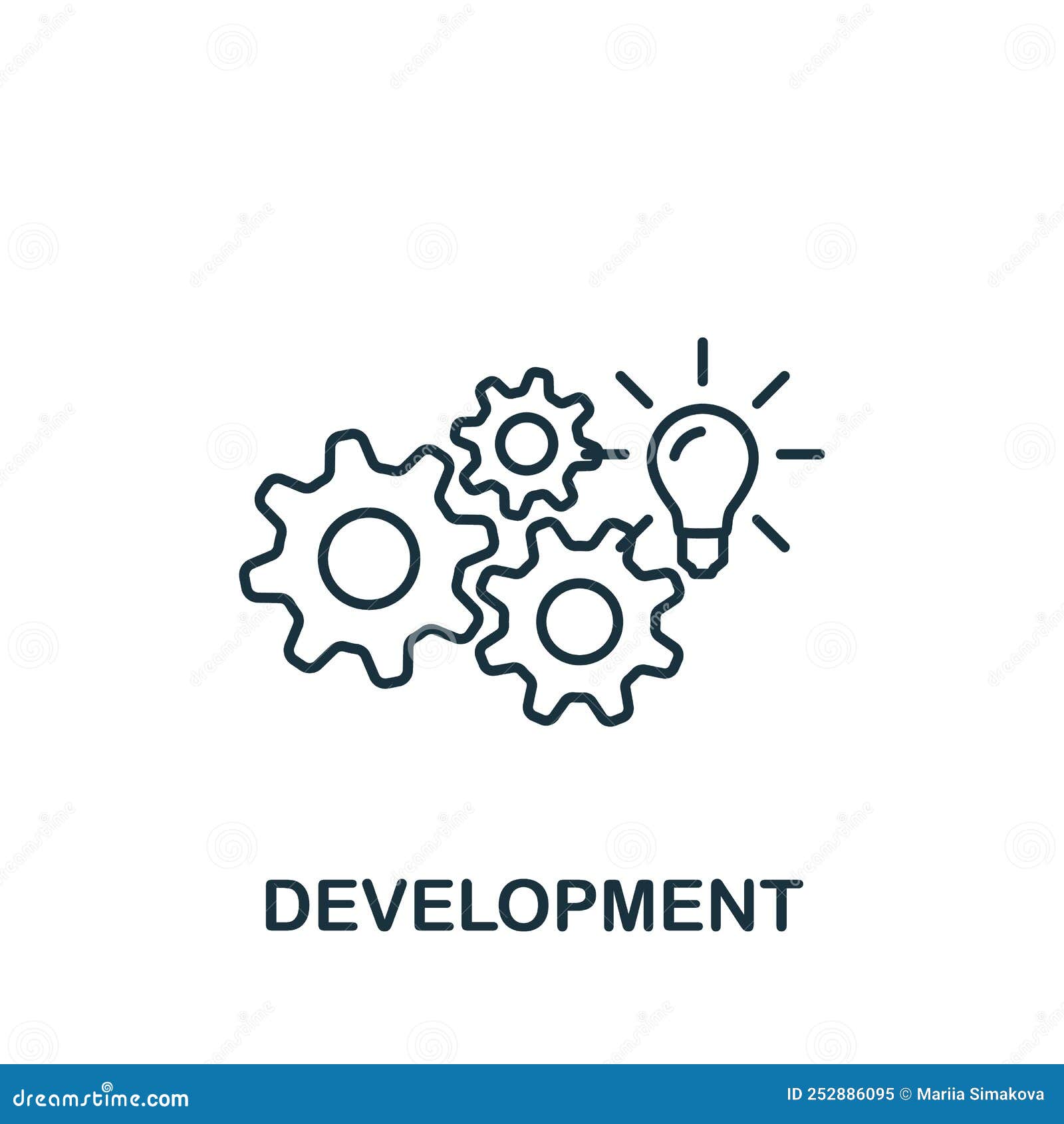 Development Icon. Monochrome Simple Brain Process Icon for Templates ...